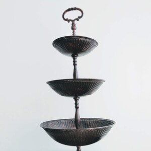 Vintage French Metal Brown Cake Bon Bon Stand Style Five Tier Serving ...