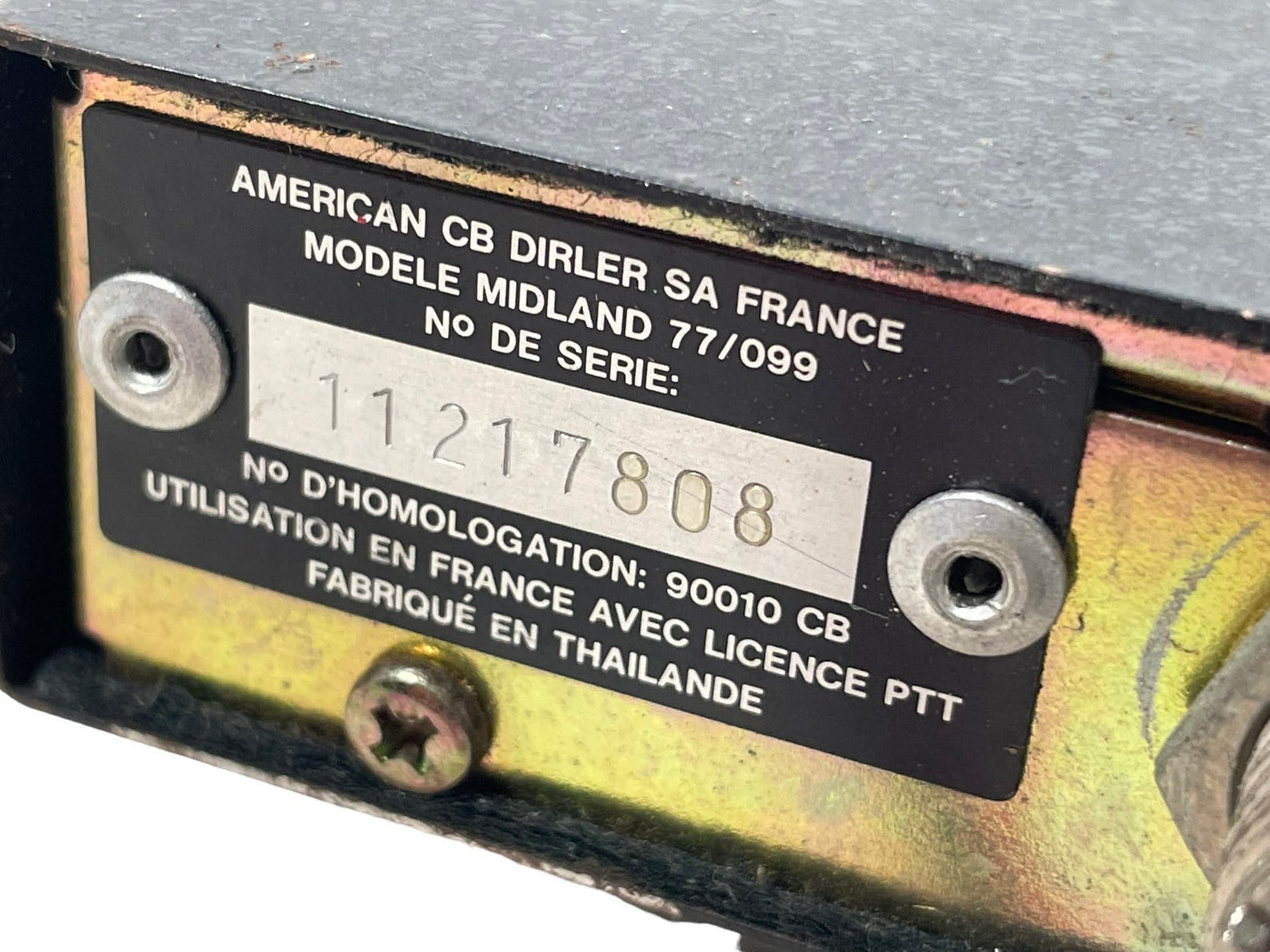 Vintage French Thai Built Midland 77-099 CB Miniscan Citizens Band ...