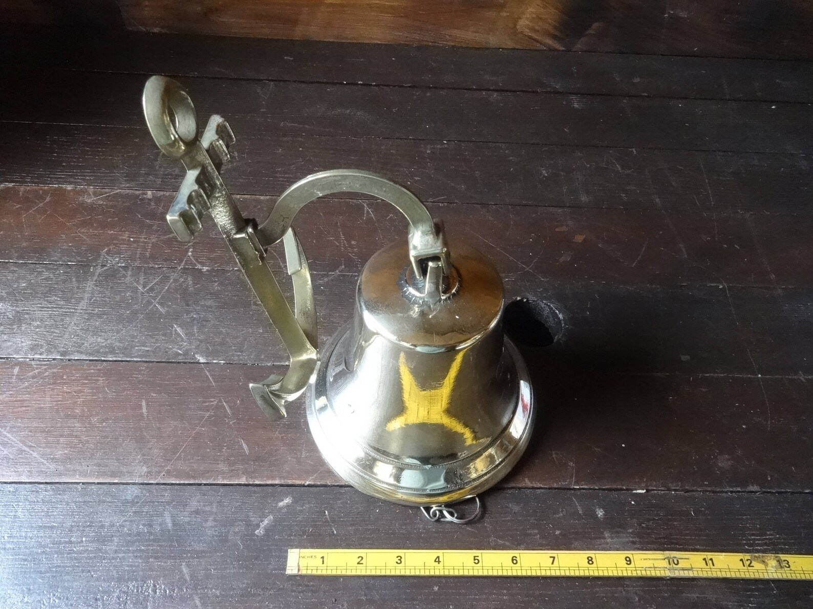 Vintage French Brass Ships Type Bell Anchor Door Dinner Alarm | Etsy