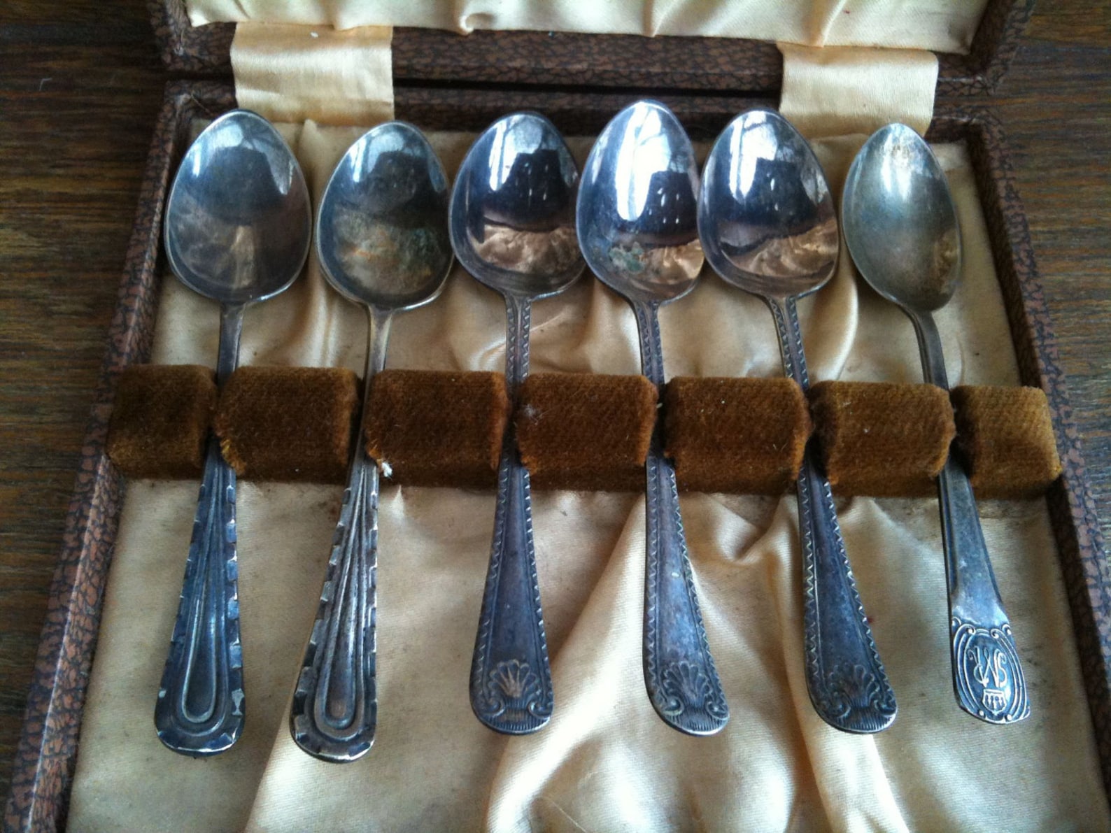 Antique English Tea Spoons in Box Mixed Collection of 6 Circa | Etsy