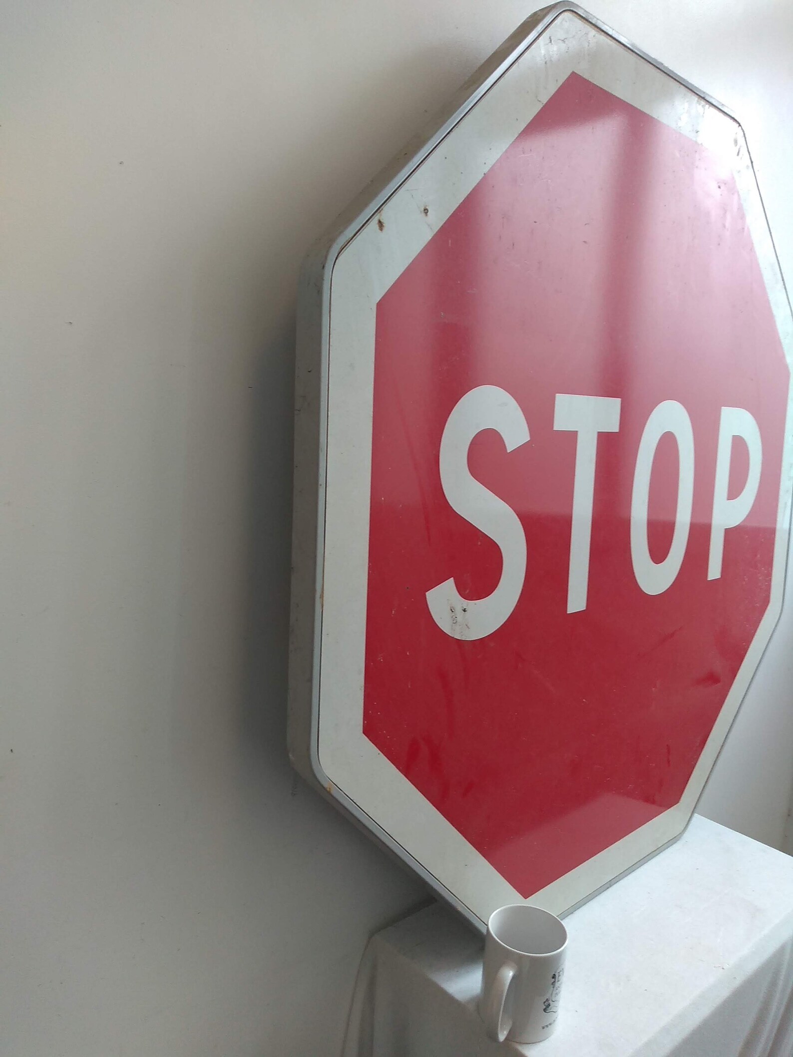 Vintage French Stop Sign Extra Large Motorway Marked Bruised - Etsy