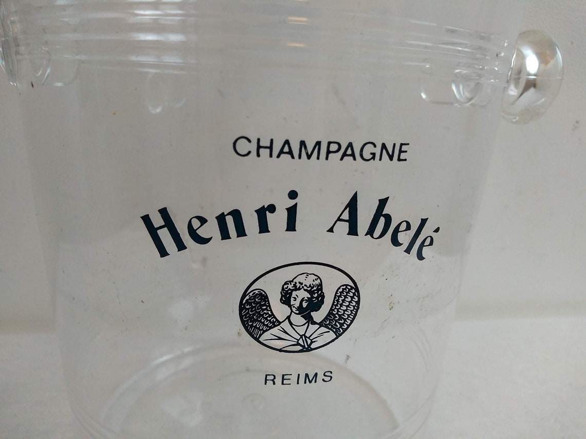 Vintage French Clear Plastic Henri Abele Reims Champagne Wine - Etsy