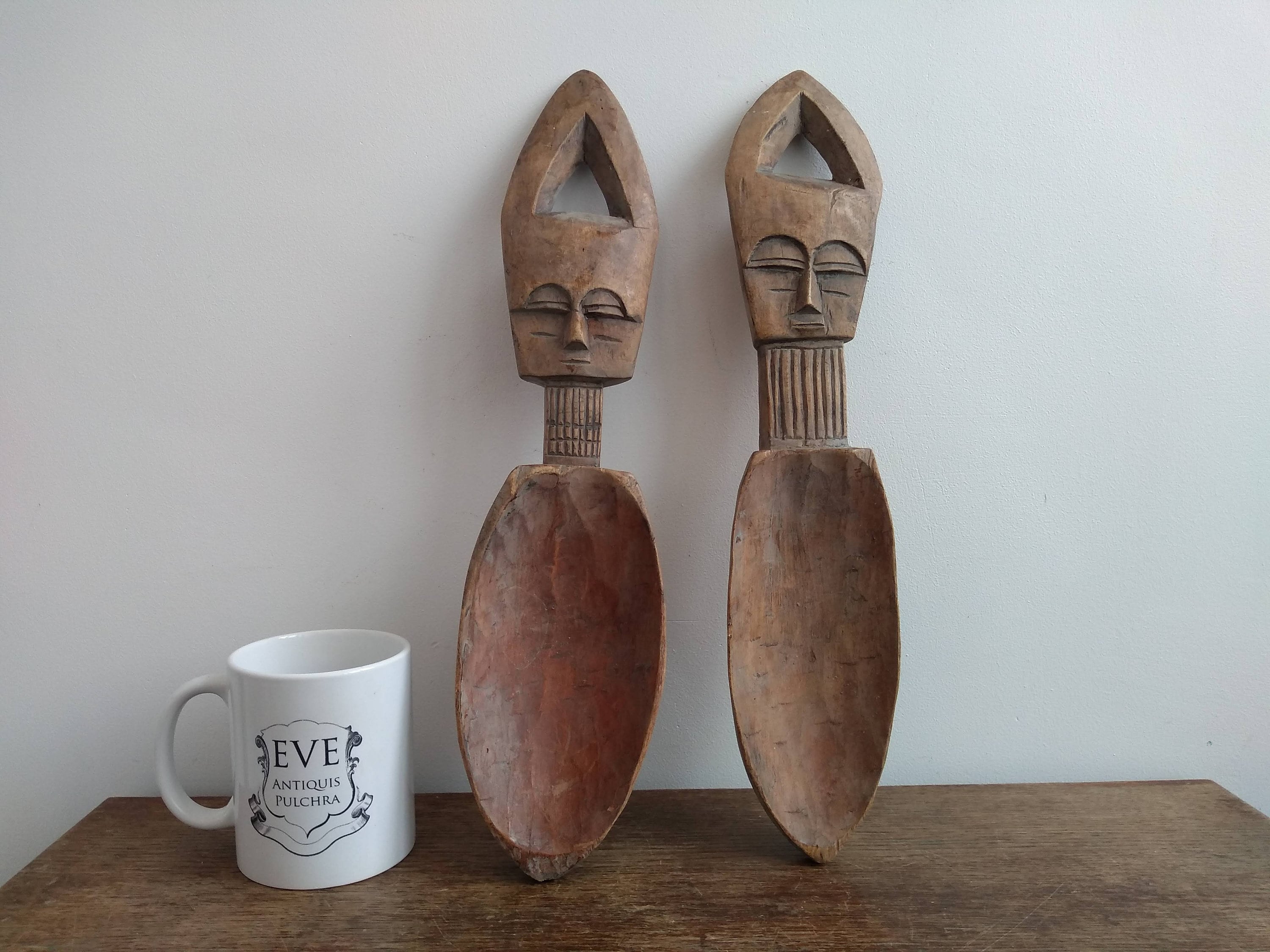 Vintage African Cutlery Carved Wooden Spoon Spoons Primitive | Etsy