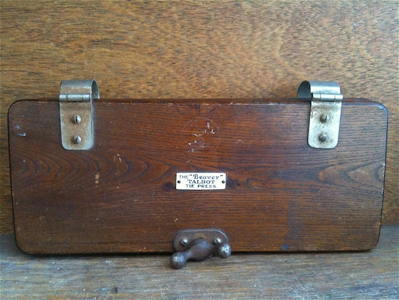 Antique English Wooden Tie Press Man's Gift circa 191… - Gem