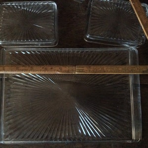 Vintage French Art Deco Vanity Dresser Catch All Glass Dish Tray Snack ...