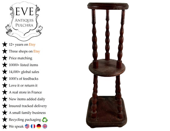 Vintage French Country Cottage Bobbin Style Small Table Wooden | Etsy