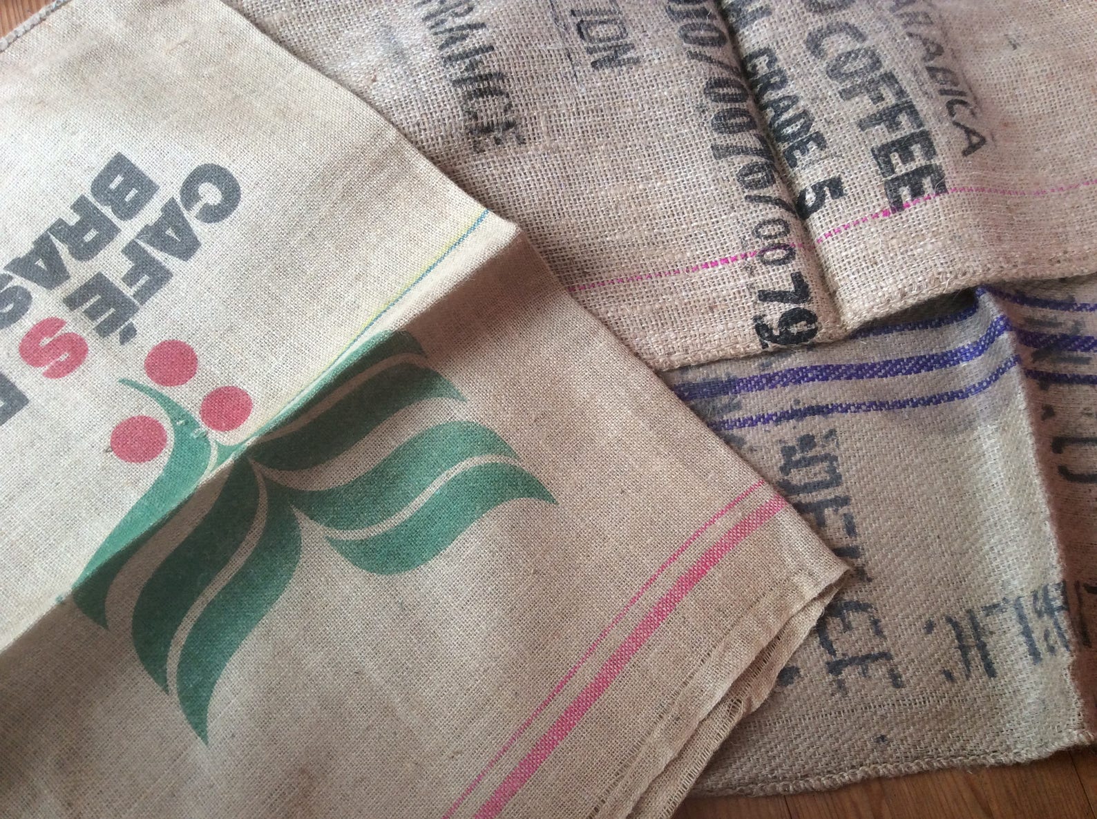 Vintage Mystery Imported Large Hessian Coffee Bean Sack Bag - Etsy