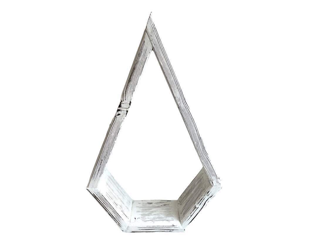 Vintage French Shelf Wooden Triangle Type Wall Hanging Design Painted ...