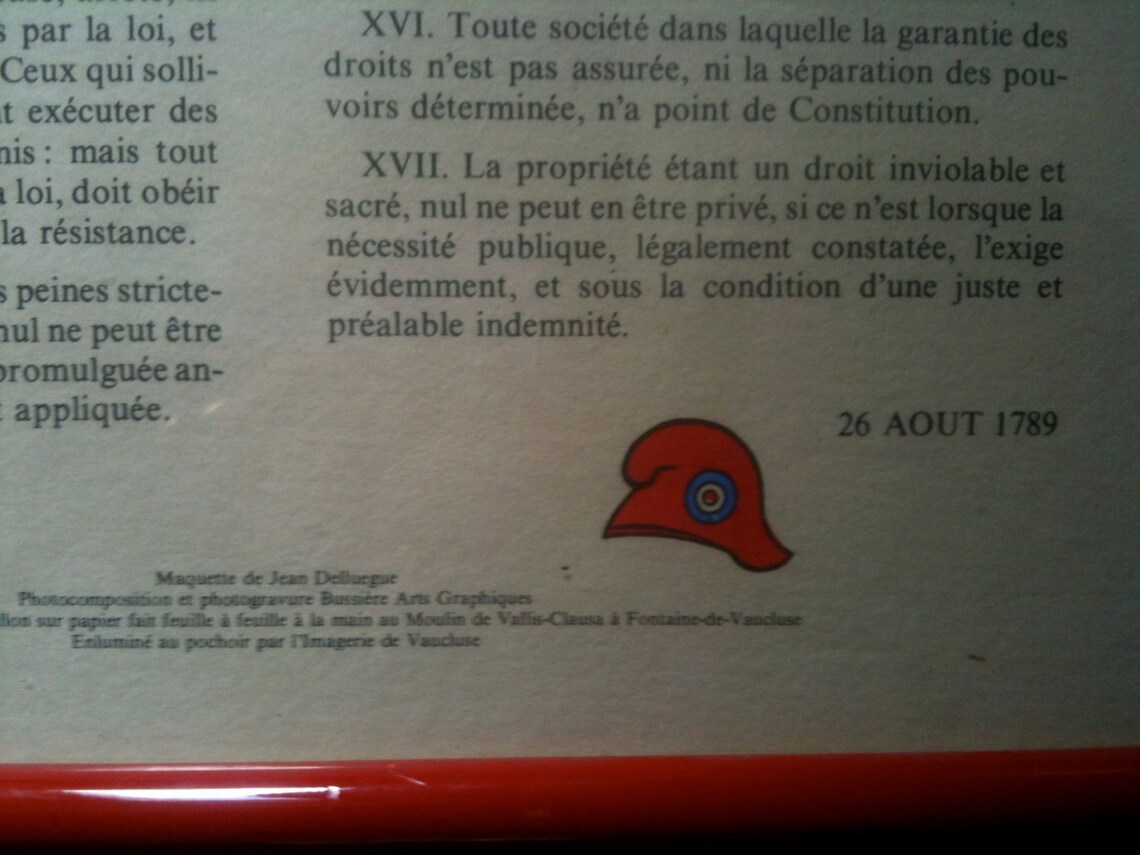 Vintage French Declaration of France Framed Print in Red Metal | Etsy