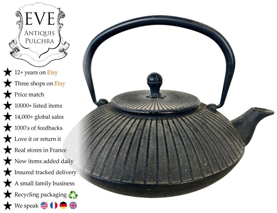 Vintage Japanese Metal Green Tea Teapot Kettle Ceremony Display ...