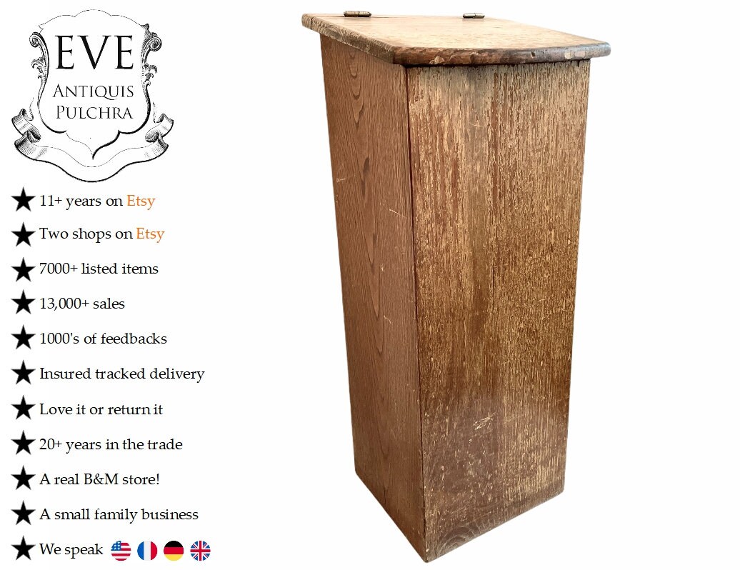 Vintage French Traditional Wooden Bread Baguette Storage Box Display ...