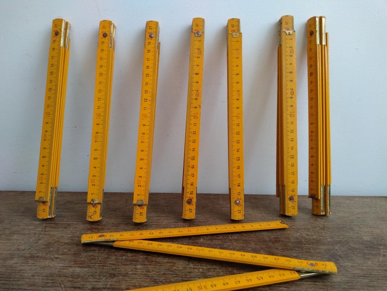 Vintage French Large Wooden Wood Folding One 1 Metre Ruler - Etsy