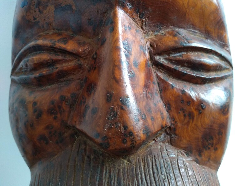 Vintage Nordic Face Man Face Mask Idol Statue Primitive Art - Etsy