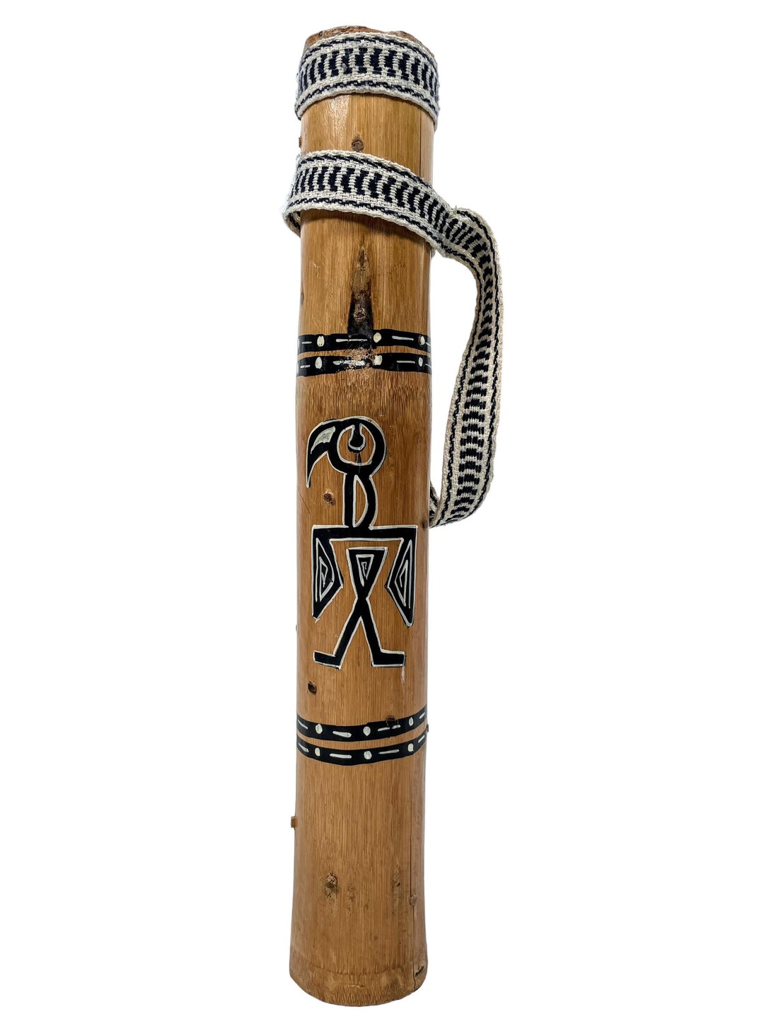 Vintage South American Chilli Rain Maker Shaker Dried Wood Cacti Wooden ...