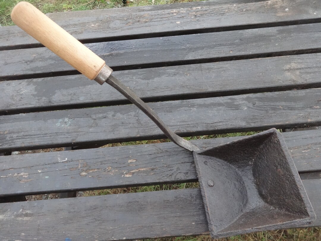 Antique French Extra Large Metal Ladle Scoop Tool Ironsmith Blacksmith ...