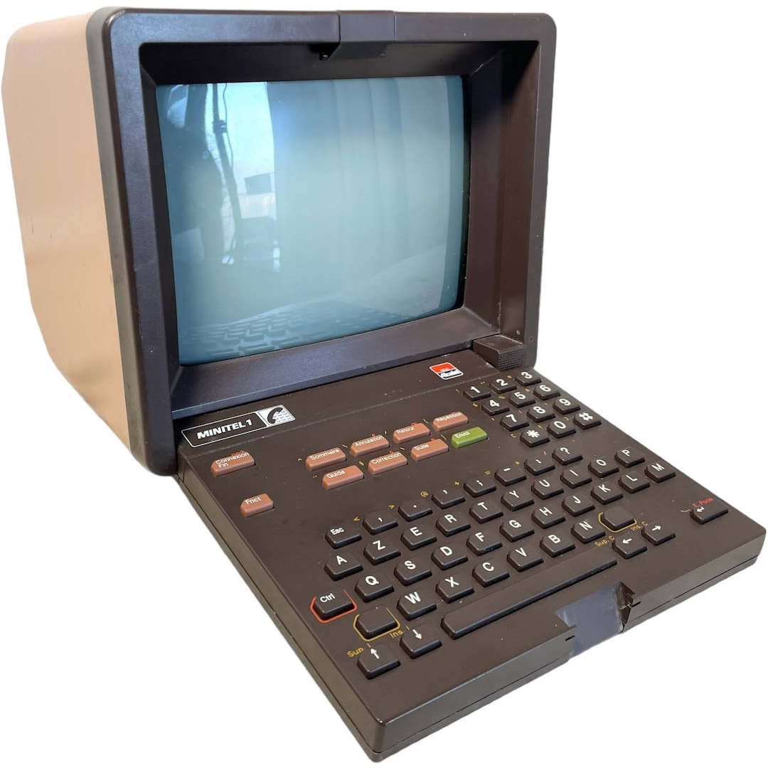Vintage French Minitel 1 Telic Alcatel Message System Screen Monitor ...