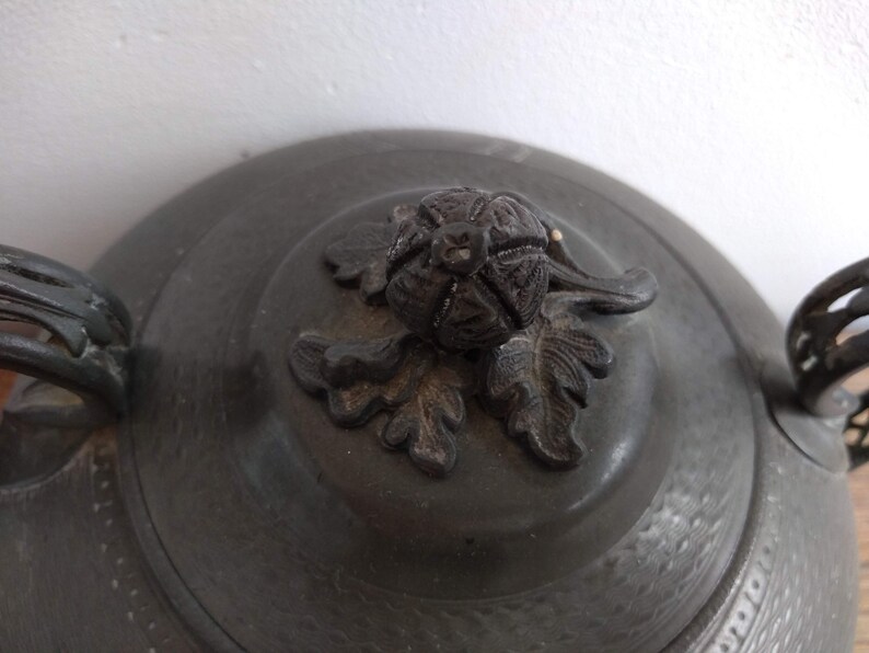 Antique English Sheffield Pewter Pot With Lid Dish Bowl Sugar Storage ...