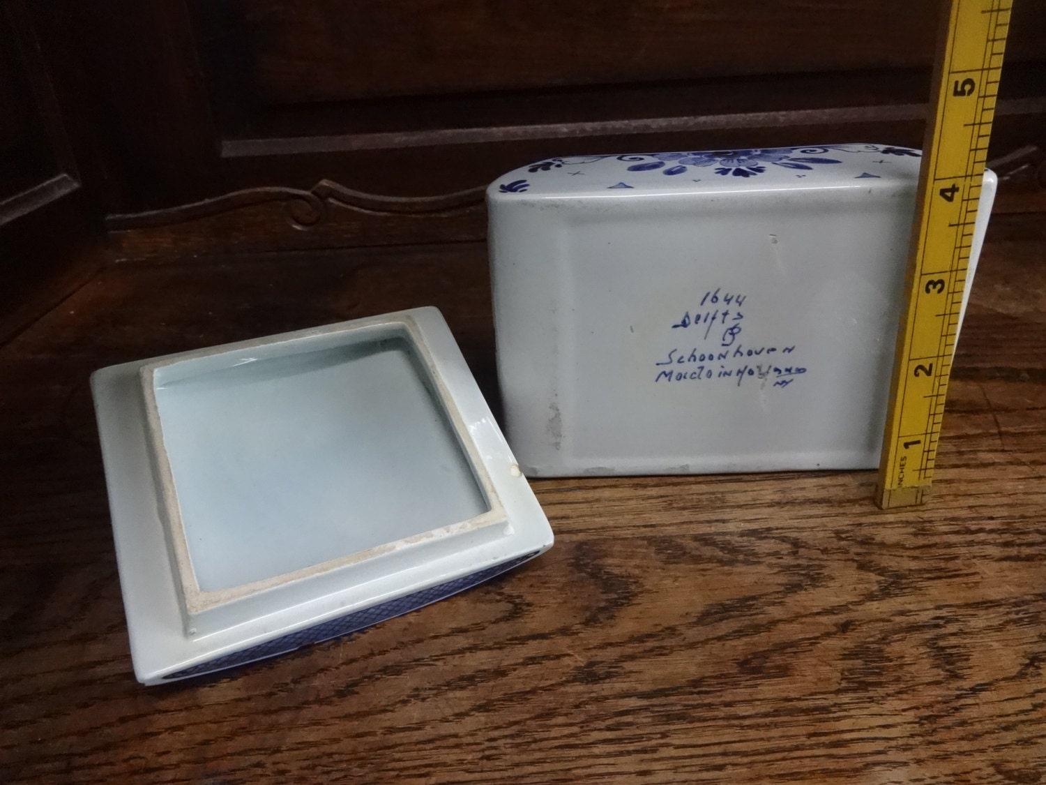 Vintage Dutch Delfts Delft Lidded Dish Butter Pat Cheese Dish Dome ...