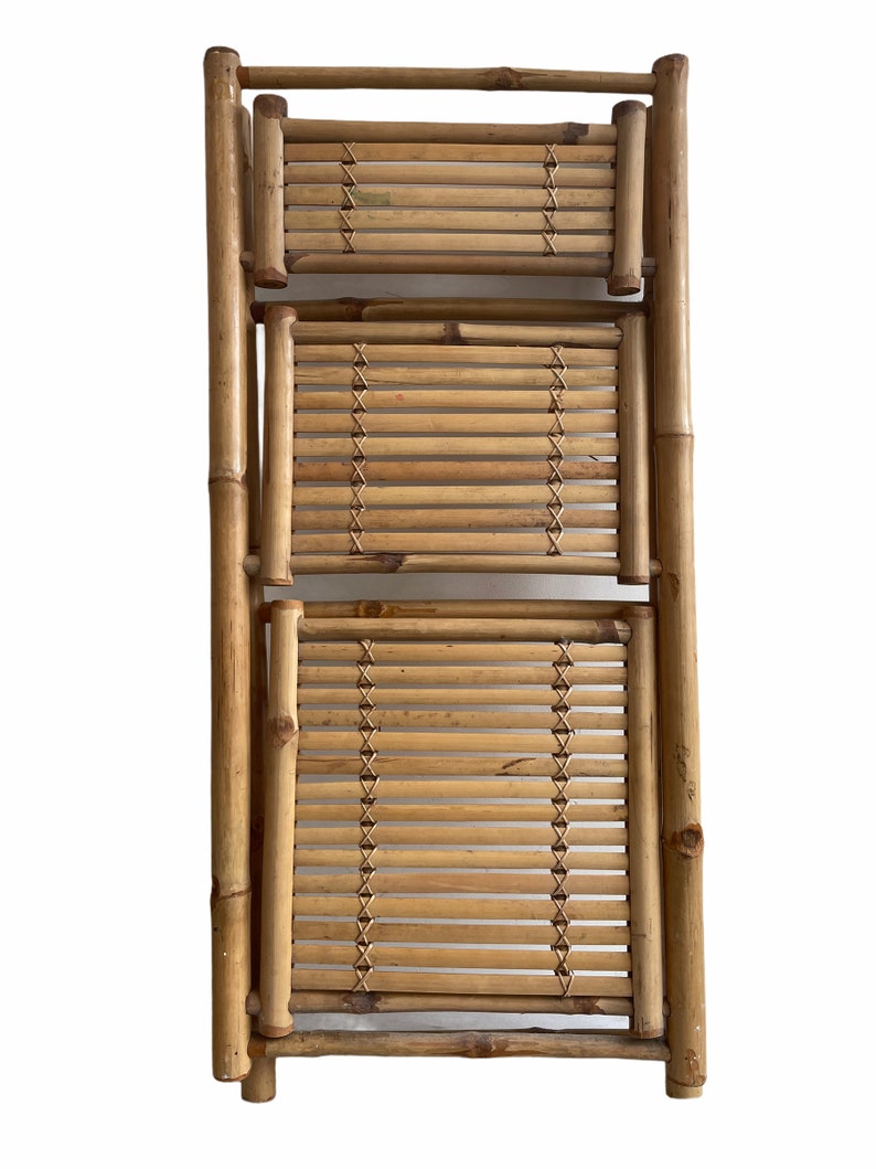 Vintage Vietnamese Asian Bamboo Three Tier Shelf Foldable - Etsy
