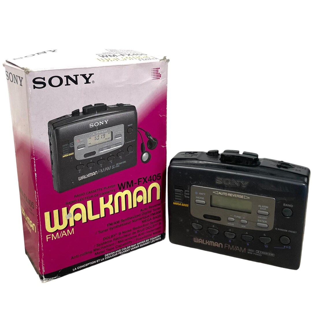 Vintage Japanese Sony Walkman WM-FX405 Cassette Radio Boxed Circa 1994 ...