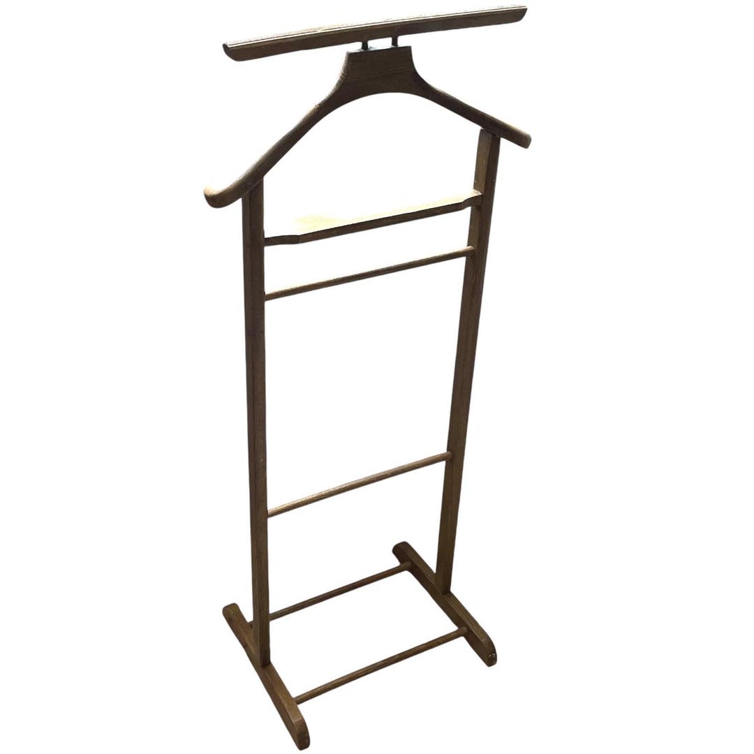Vintage French Valet Butler Stand Wooden Clothes Hanger Suit Costume ...