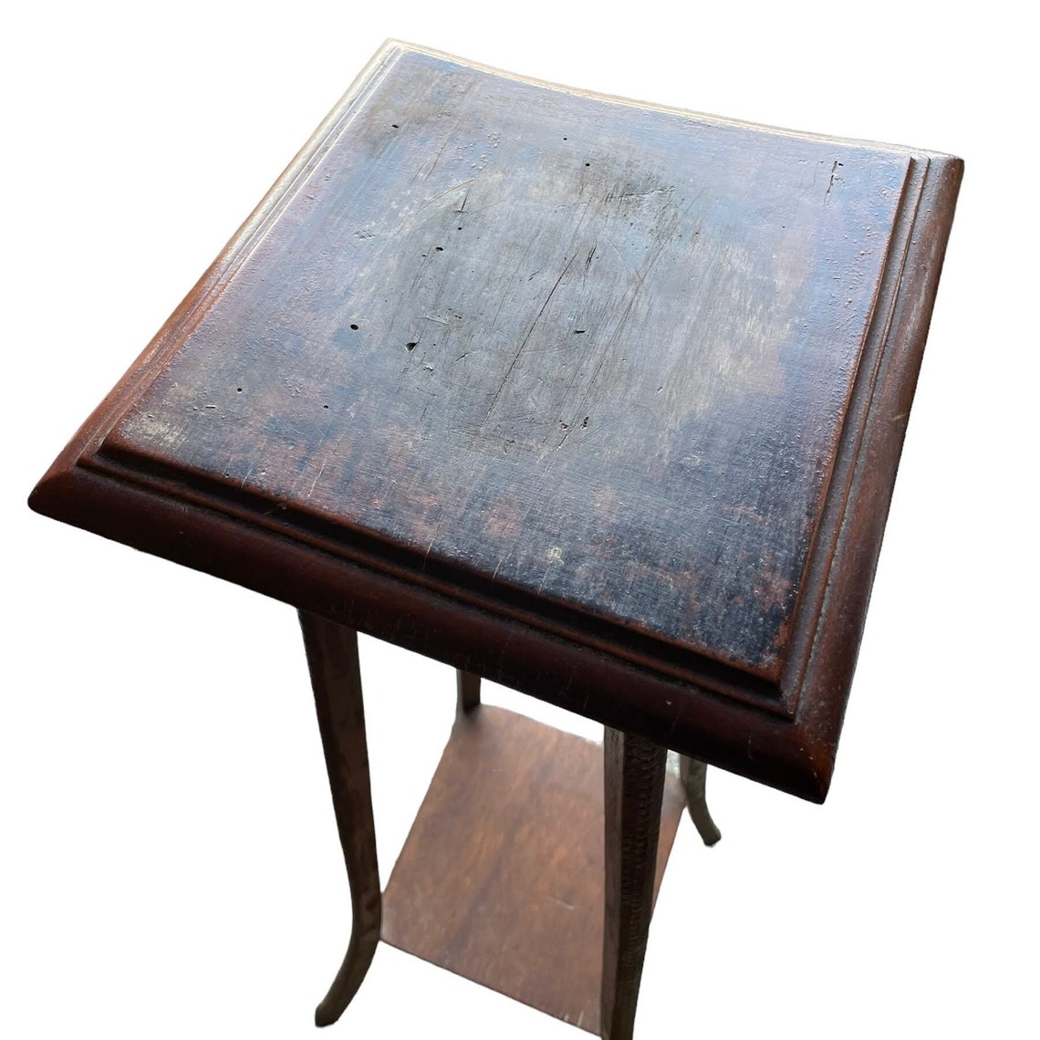 Antique Plinth French Large Tall Ornate Legs Square Side Table Compact ...