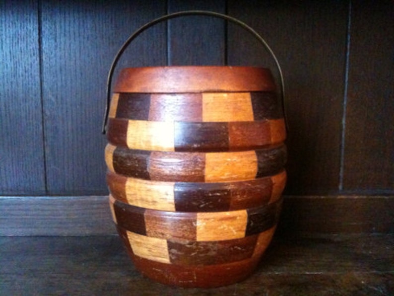 Vintage English Wooden Biscuit Tea Sugar Barrel Container Tub - Etsy
