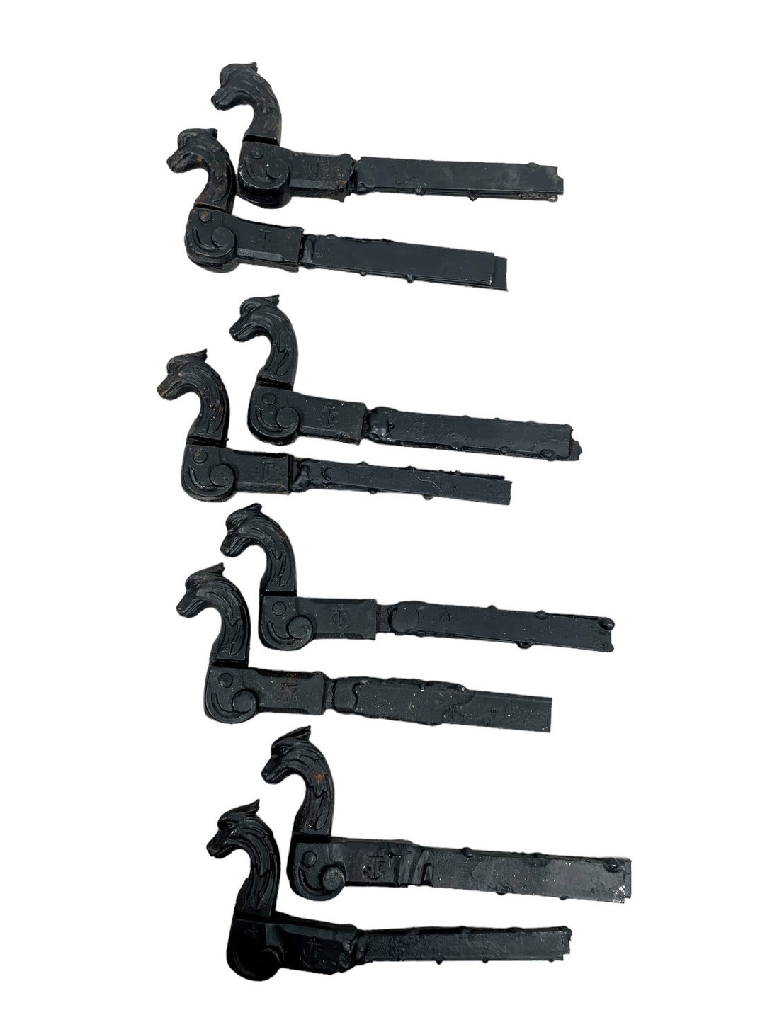 Vintage French Griffin Dragon Window Shutter Latch Holders Catches ...