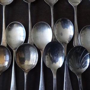 Vintage English Assorted 23 Small Soup Sweet Pudding Spoons Collection ...