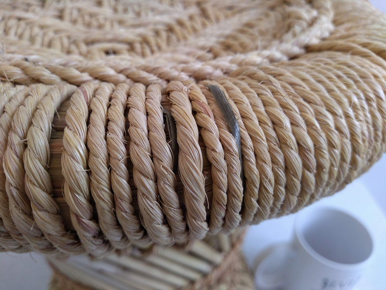 Vintage Thai Stool String Cane Canework Woven Bench Seat Chair - Etsy