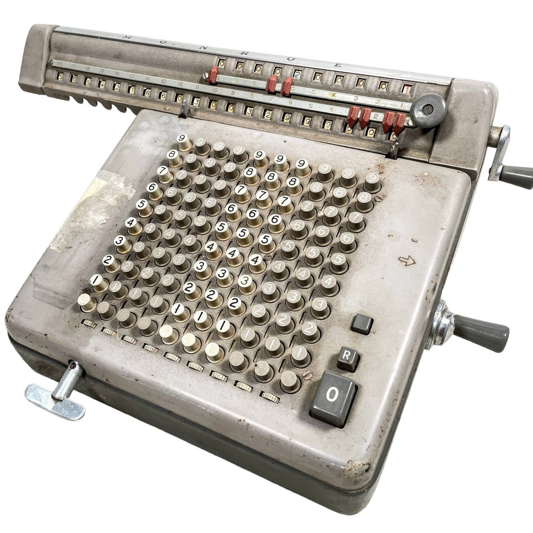 Vintage French Monroe Counting Machine Typewriter Damaged Steampunk ...