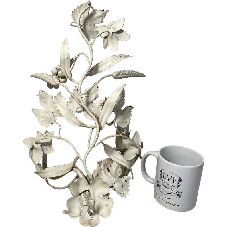 Vintage French Toleware Style Metal Berry Sheaf Flower Vine Petal ...