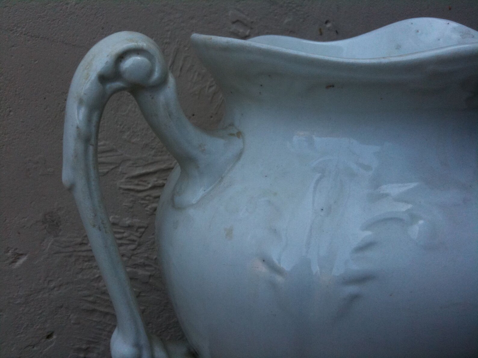 Vintage English Large Heavy White Water Washing Jug White - Etsy