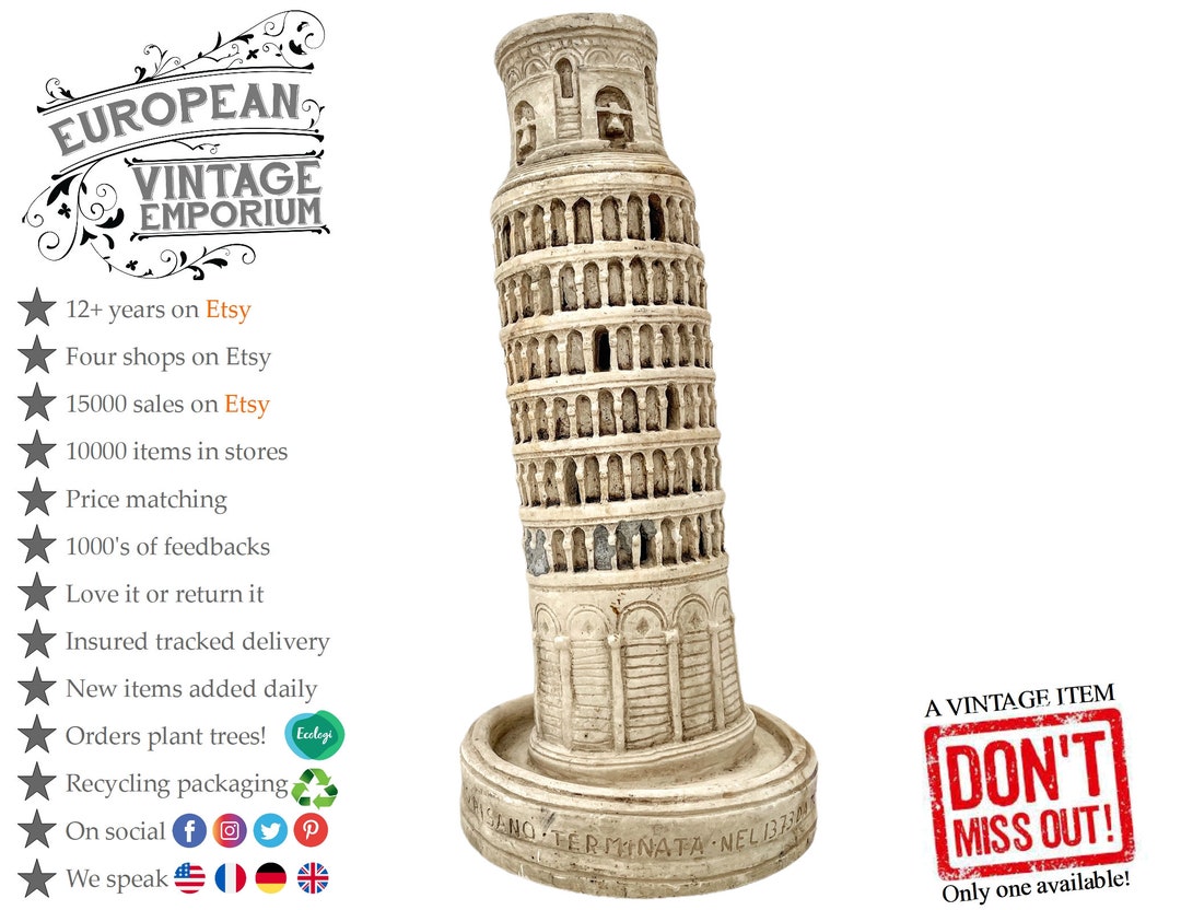 Vintage Italian Leaning Tower of Pisa Souvenir Ornament Resin - Etsy
