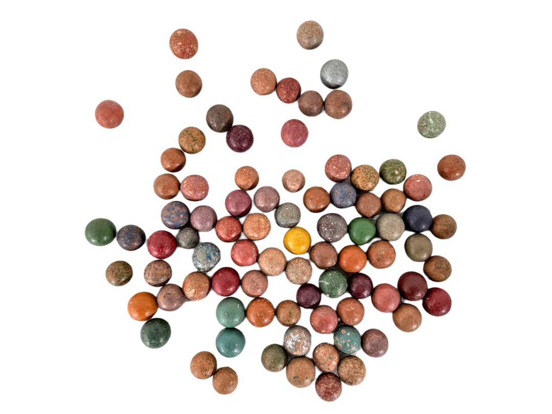 Antique French Unsorted Clay Marbles Marble Mixed Job Lot Collection ...