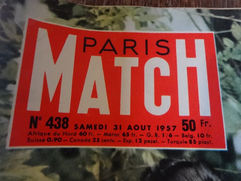 Vintage French Paris Match Magazine No 438 Le | Etsy