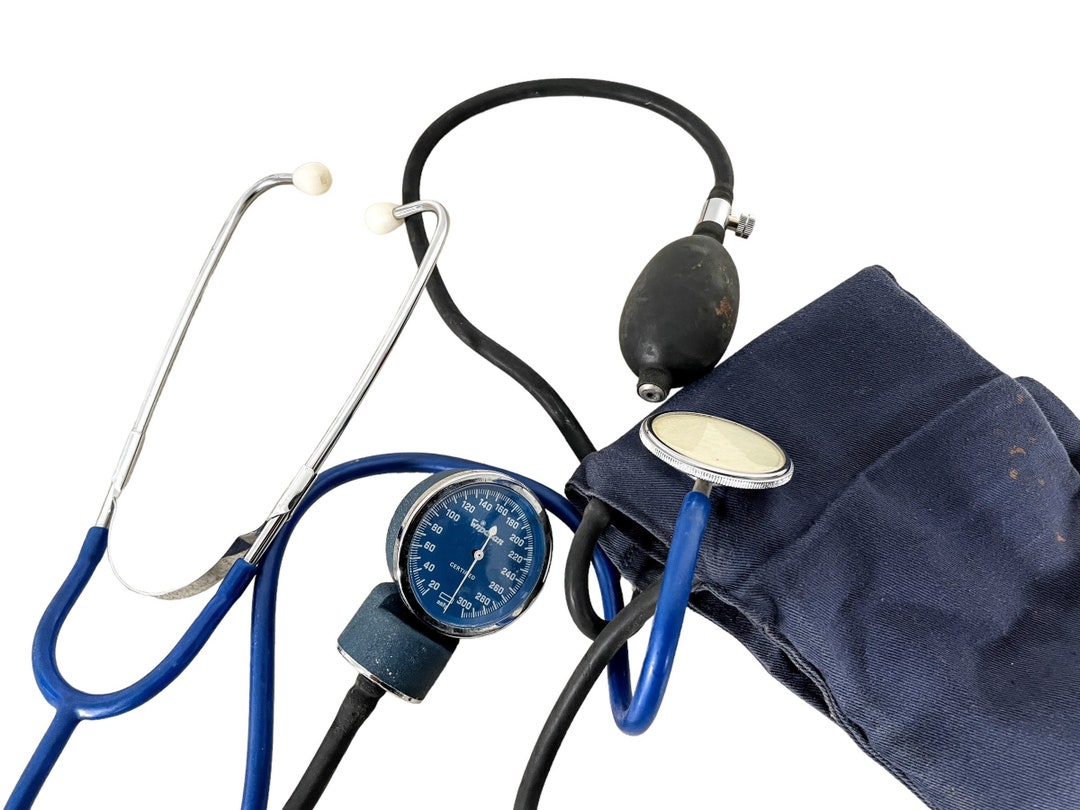 Vintage Japanese Blood Pressure Gauge Monitor Stethoscope Medical ...