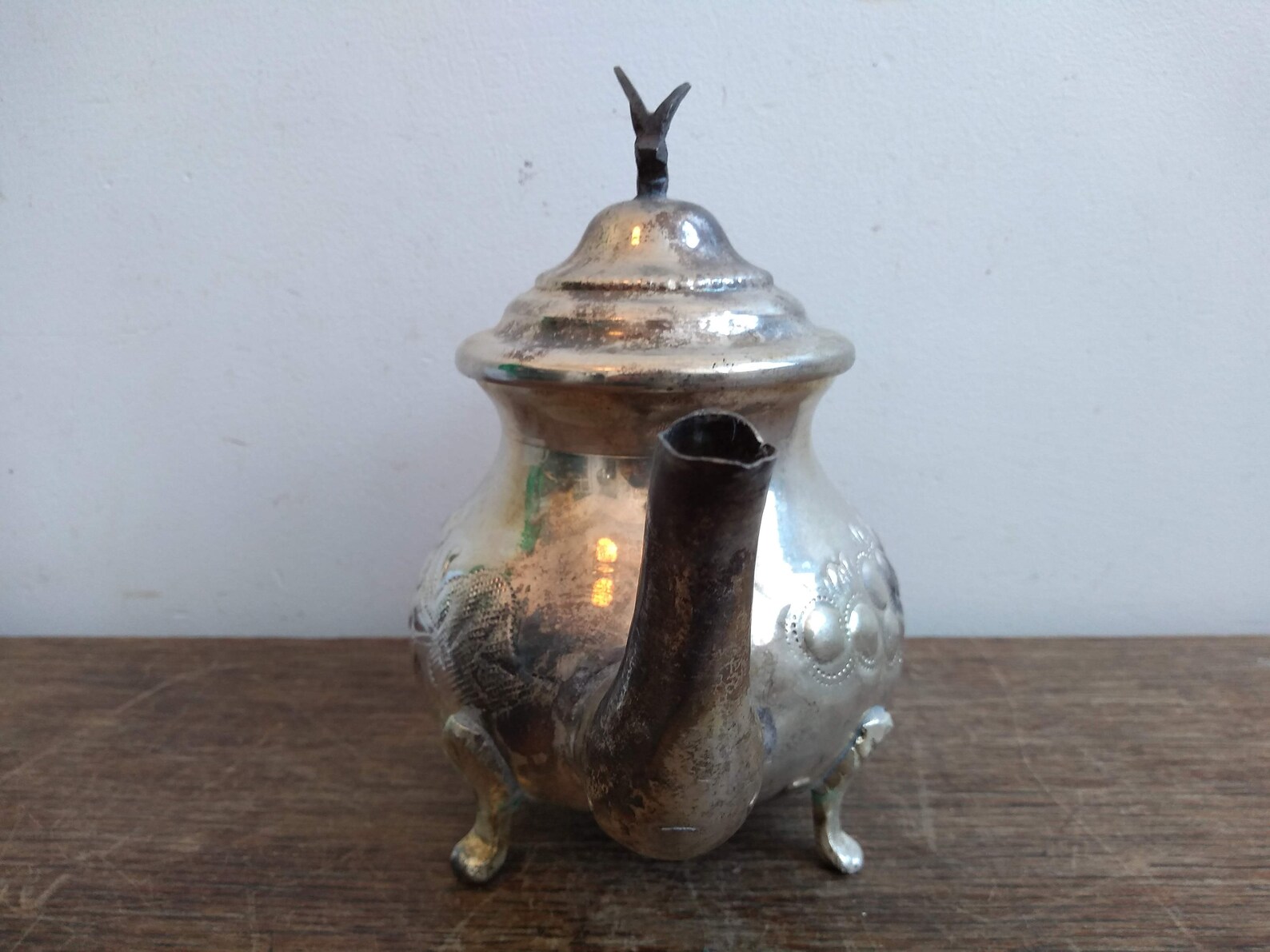 Vintage Moroccan Metal Small Decorated Handled Kettle Tea - Etsy