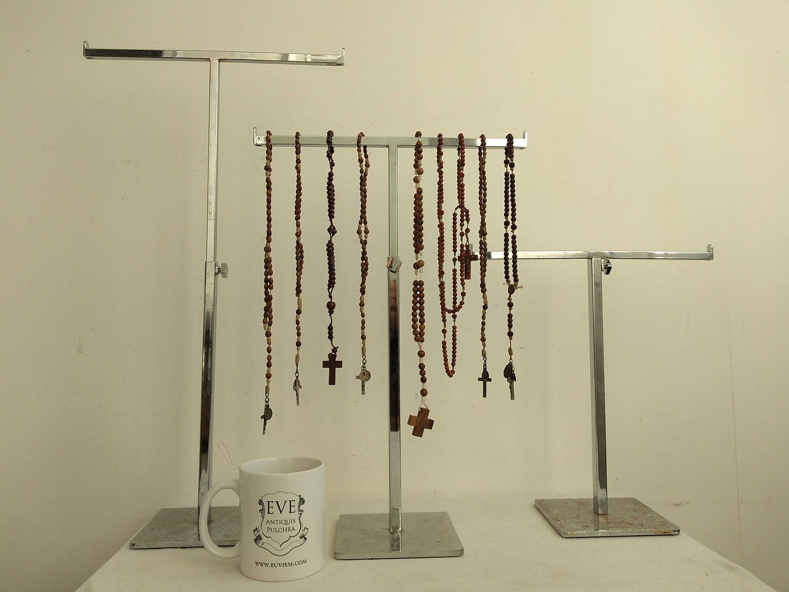 Vintage French Chrome Display Hanger Stand Shop Commercial Display ...