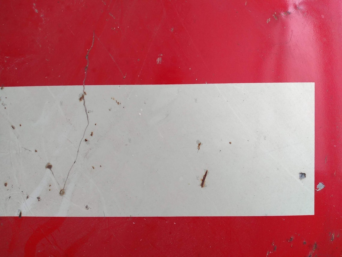 Vintage French No Entry Sign Extra Large Motorway Bashed - Etsy