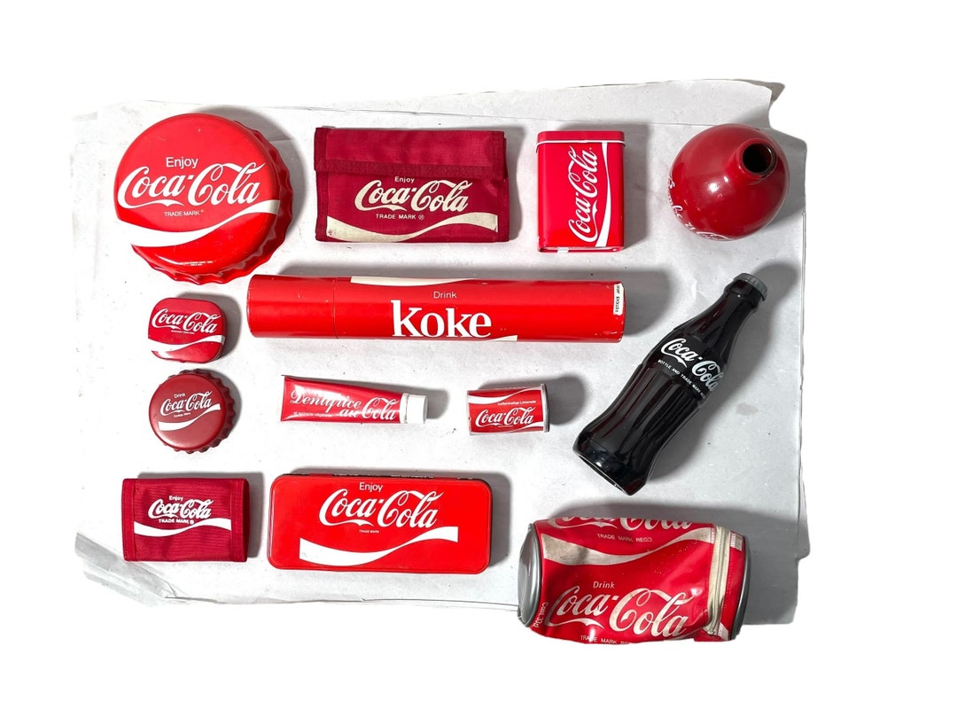 Vintage Mixed Coca-cola Souvenir Collection Pieces Torch Pencil Cases ...