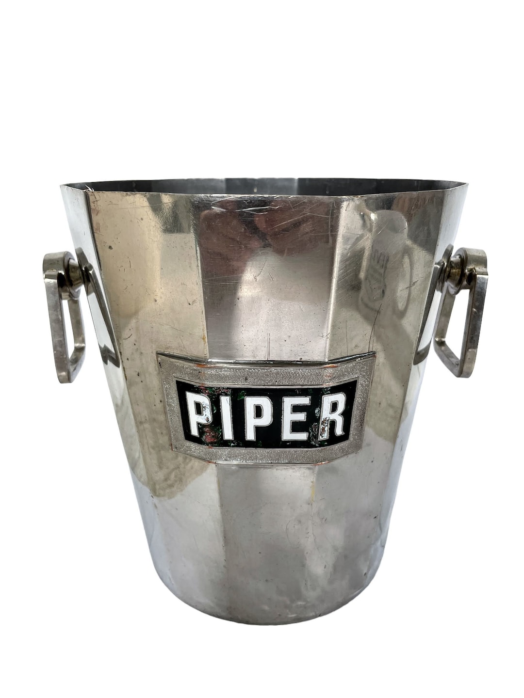 Vintage Champagne Piper French Metal Wine Ice Bucket Cooler Display ...