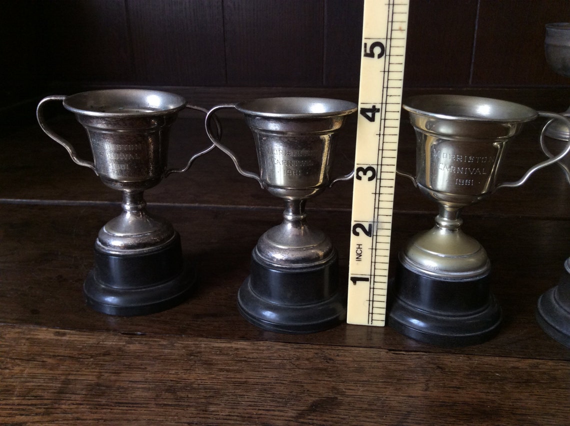 Vintage English Trophy Cup Collection of 4 From Morriston Carnival 1951 ...