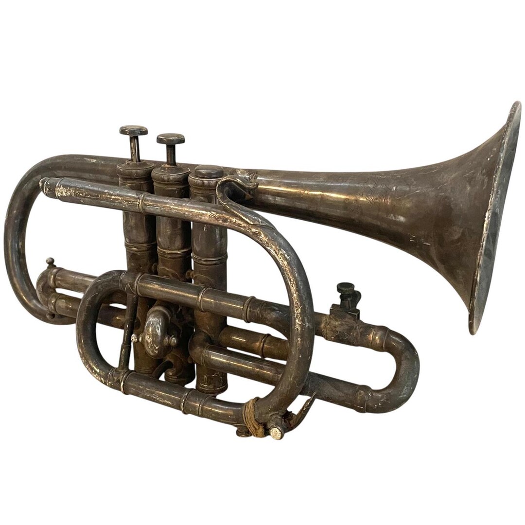 Vintage Trumpet Horn French Paris Traditional Musical Instrument Metal ...