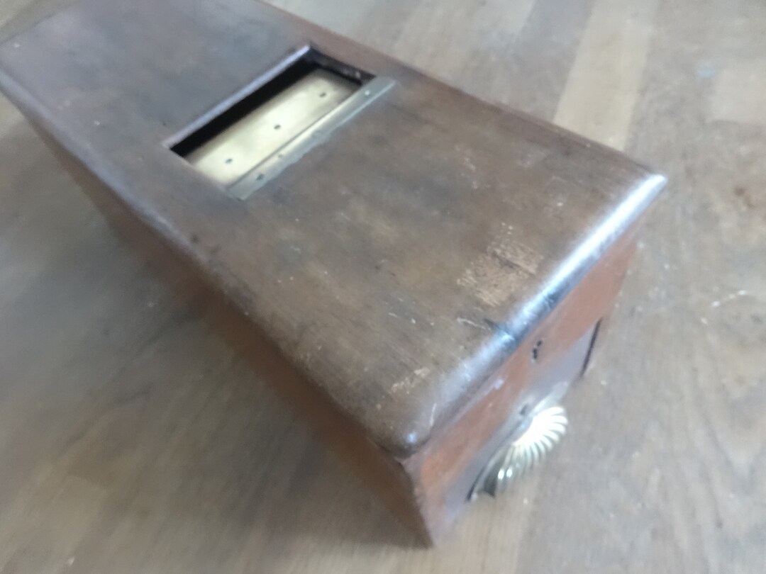 Antique English Wood Wooden Register Cash Money Till Bank Safe Circa ...