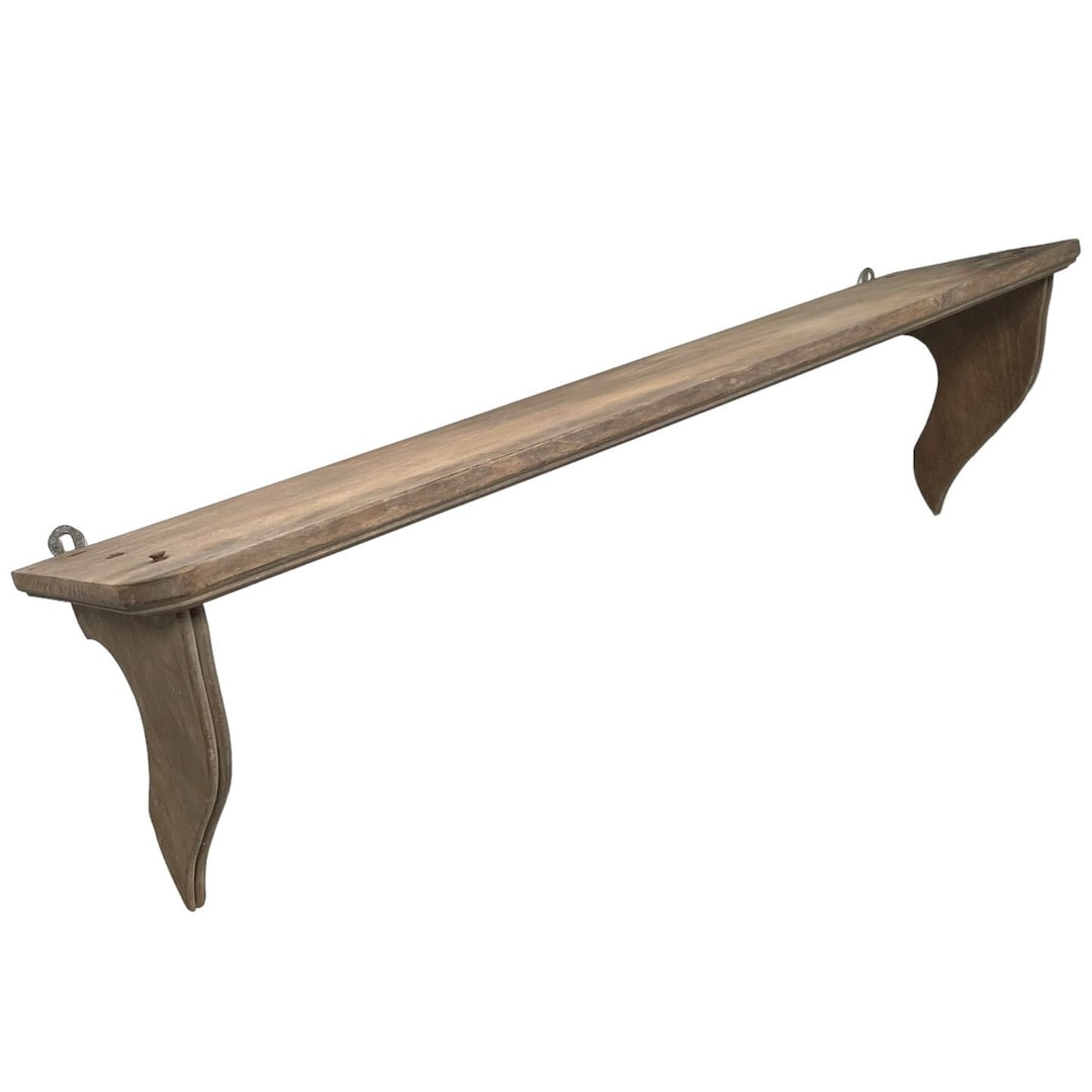 Vintage French Wooden Wood Small Stand Single Shelf Ornament Display ...