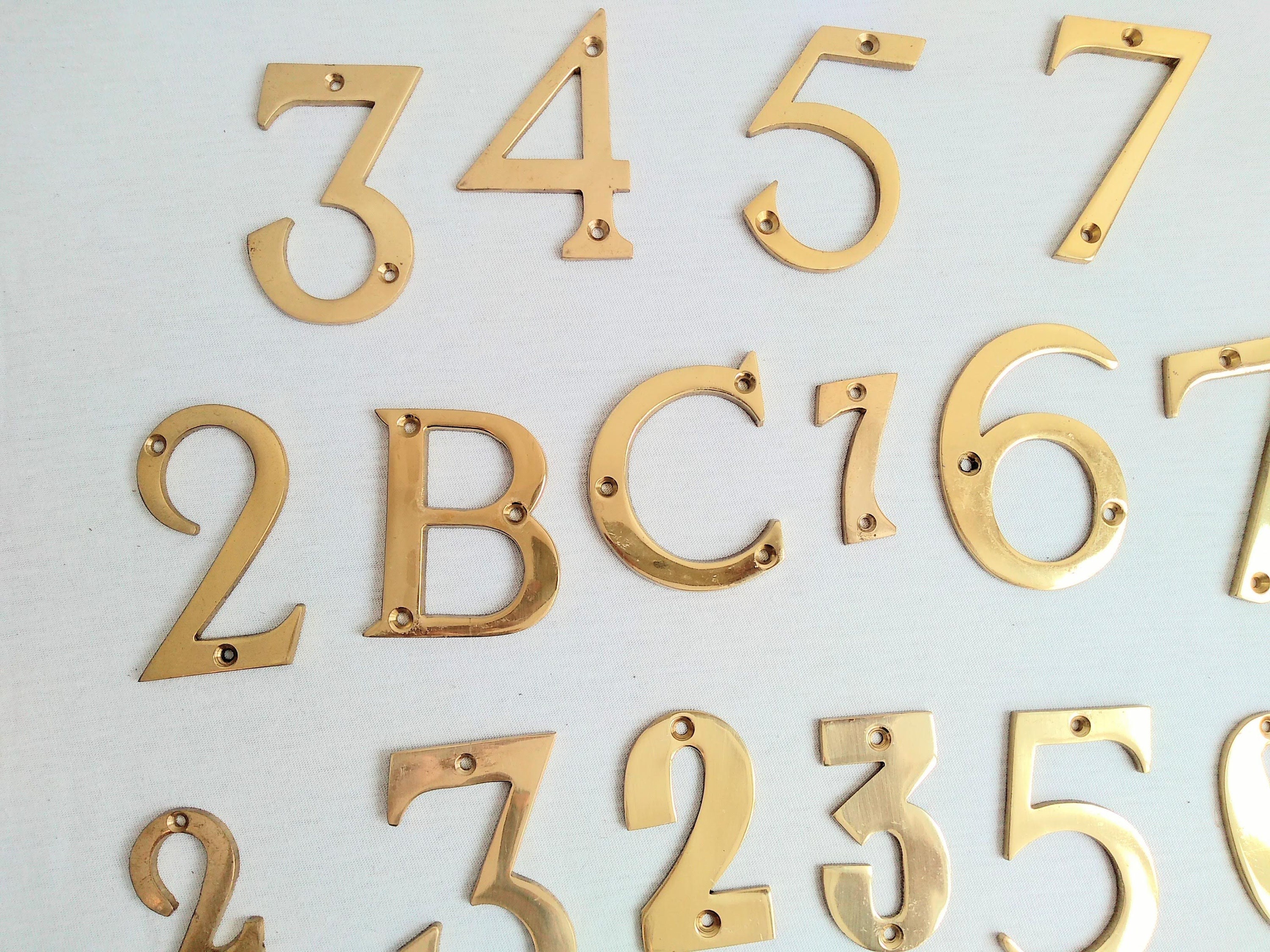 Vintage English Brass Number Letters 2 3 4 5 6 7 8 9 0 B C | Etsy