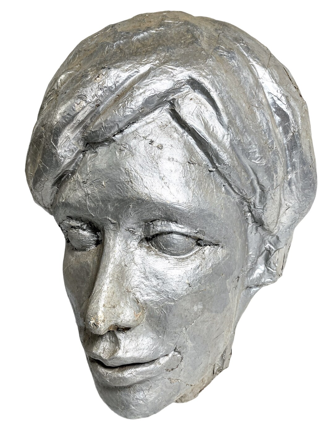 Vintage English Fibre Glass Prototype Artwork Head Sculpture Larger ...