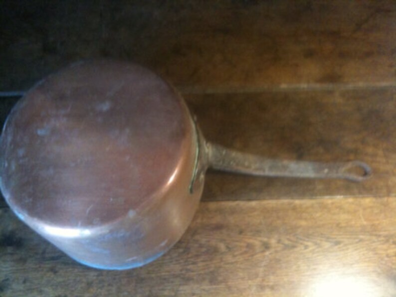 Vintage French Large Deep Metal Cooking Pot Saucepan Circa - Etsy