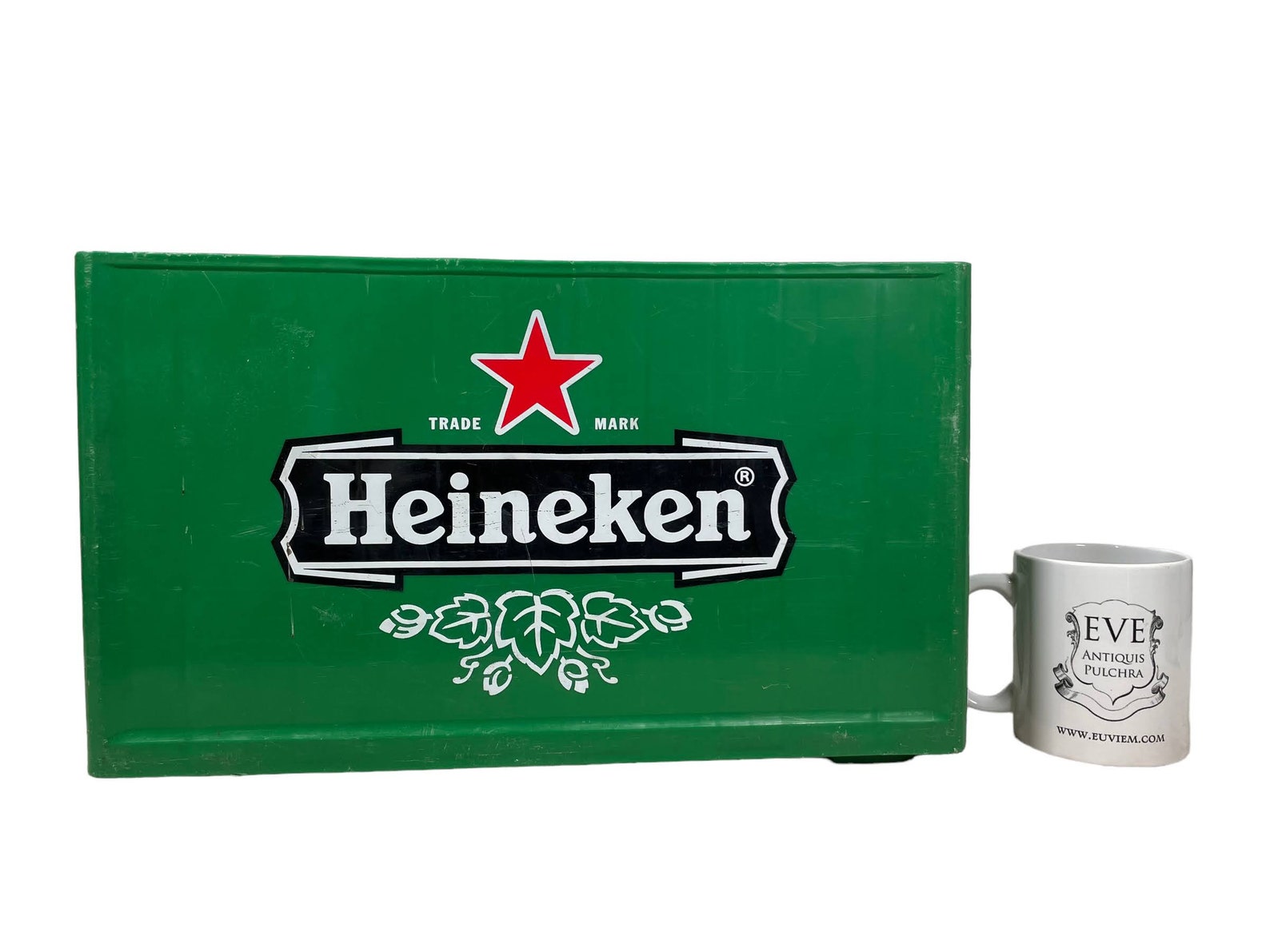 Vintage French Heineken Plastic 24 Bottle Crate Caddie Holder Basket ...